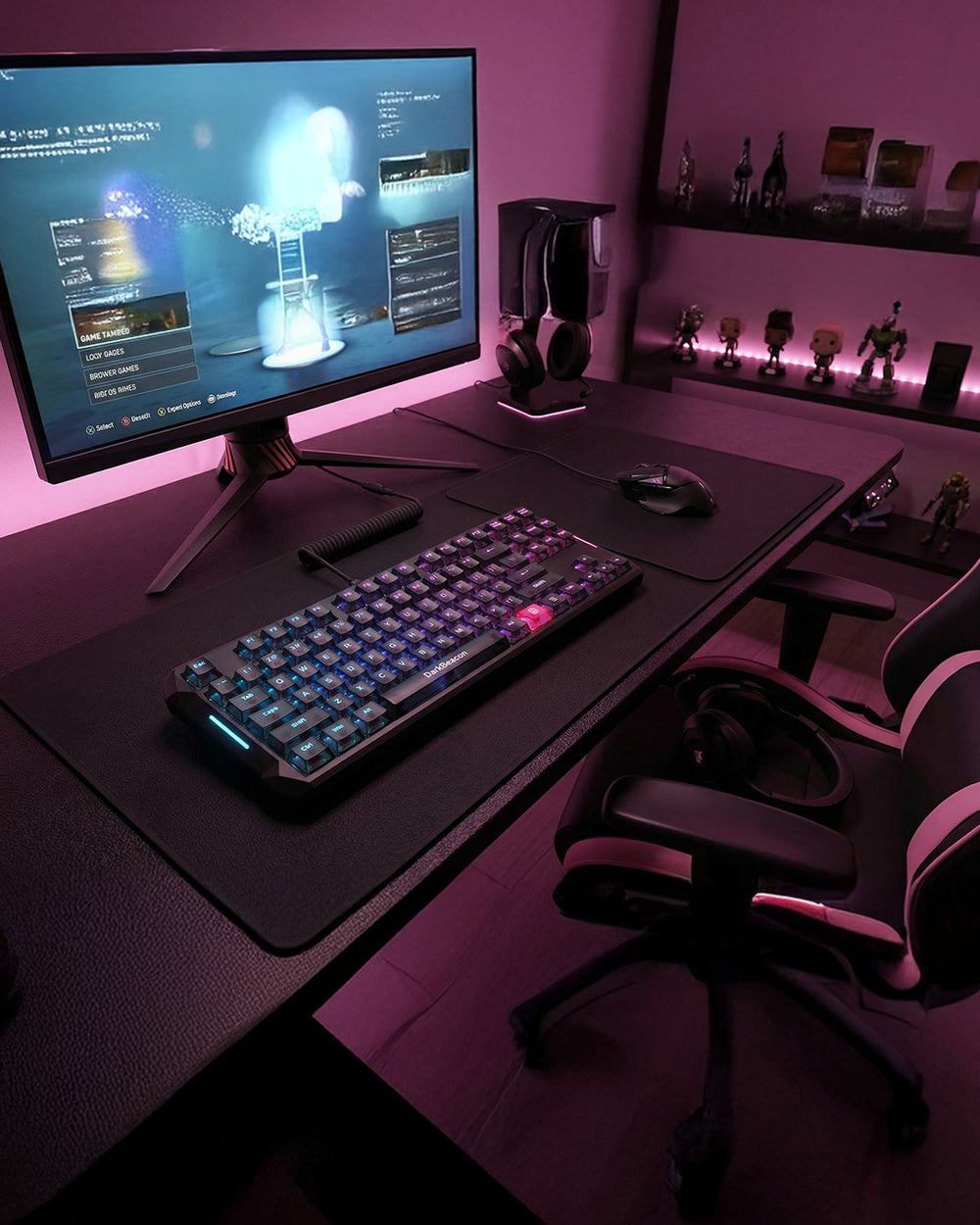 DarkBeacon Flux 87 TKL 80% Hall Effect Magnetic Switch Gaming Keyboard ...