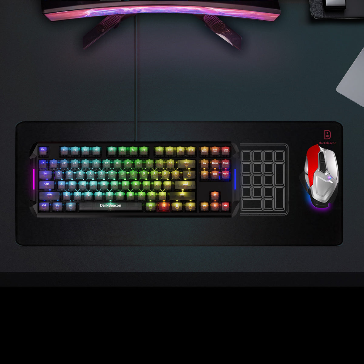 DarkBeacon Flux 87 TKL 80% Hall Effect Magnetic Switch Gaming Keyboard ...